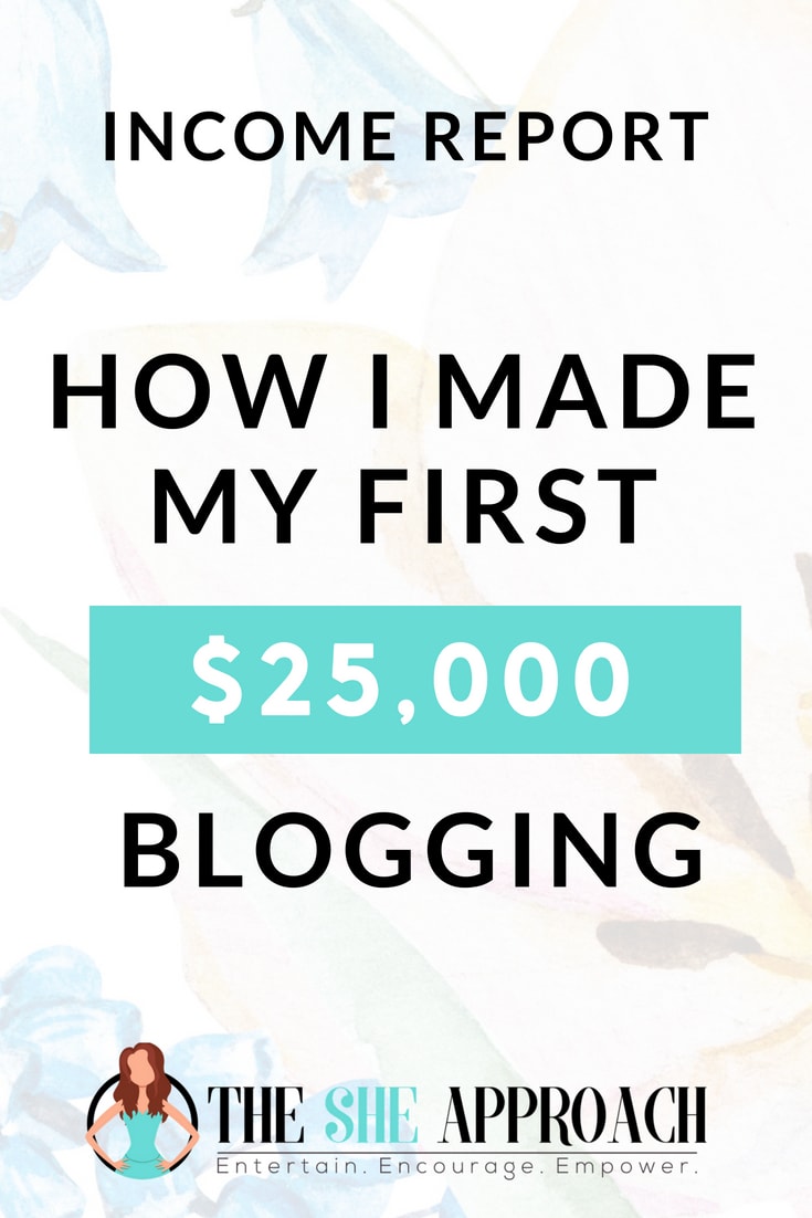 Blog Income Report: How I Made My First $25,000 Blogging - The She Approach