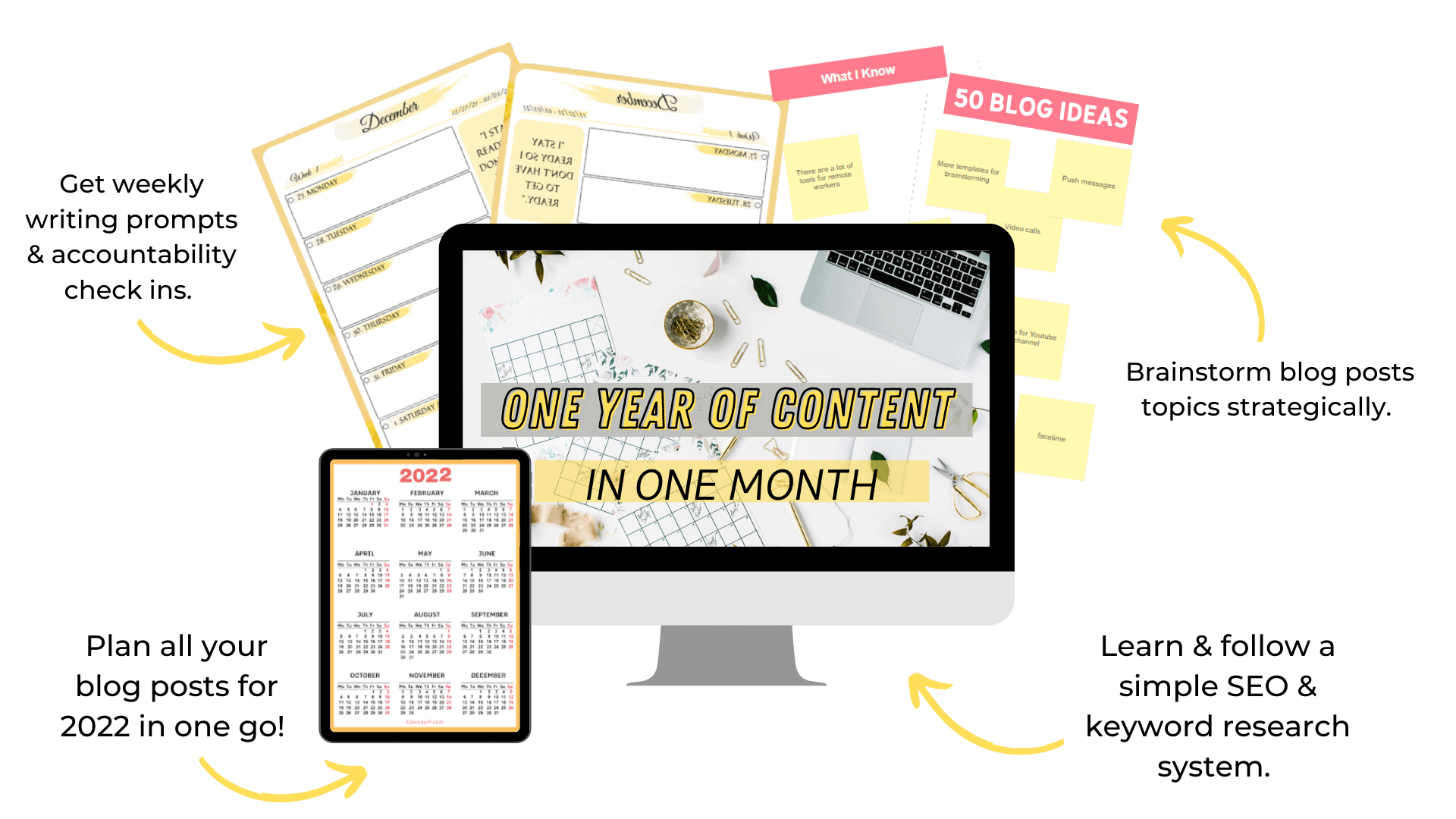 One Year Of Blog Content In One Month Challenge - The She Approach