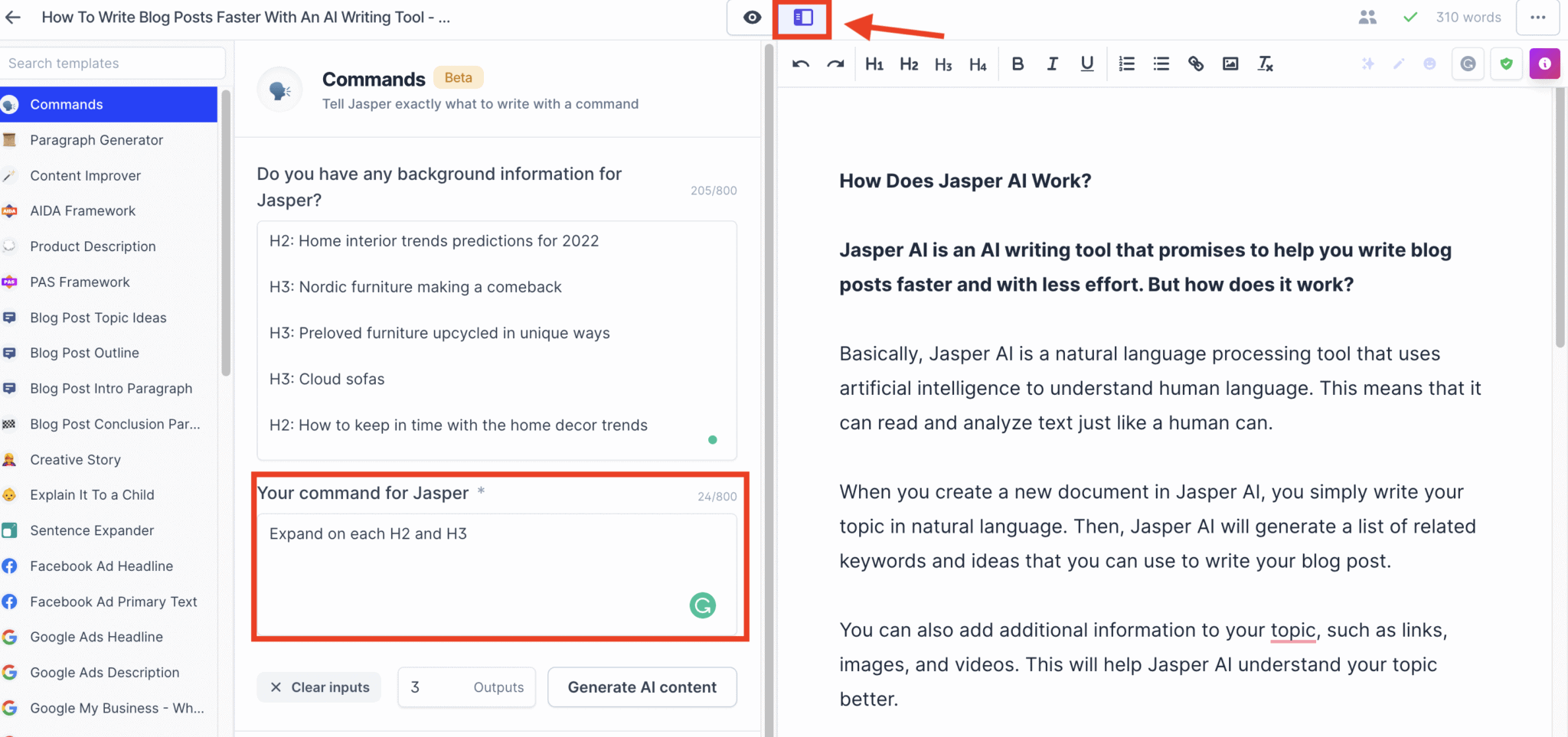 How To Write Blog Posts Faster With An AI Writing Tool - Jasper AI ...